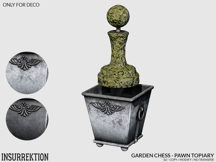 Second Life Marketplace - [IK] Garden Chess - Pawn Topiary
